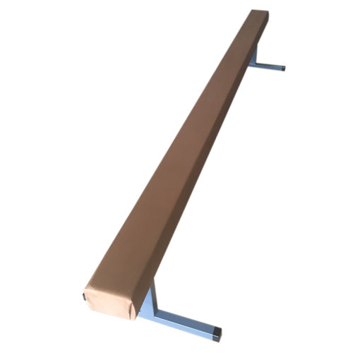 6" Extra Wide 10 ft Suede Gymnastics Balance Beam with Raised Metal Le ...